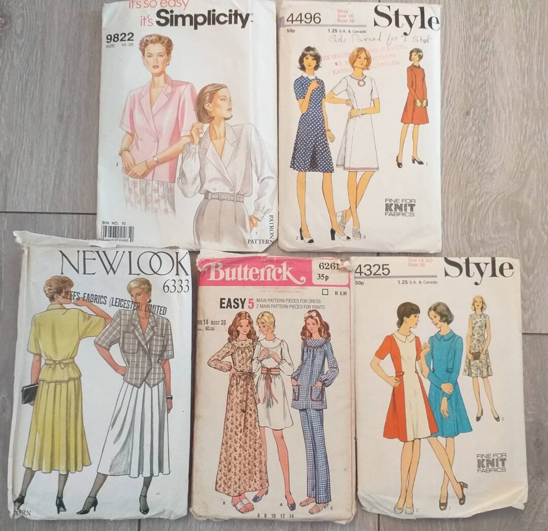 Vintage Ladies Sewing Pattern 1970's Onwards Sizes 8-16 - Etsy