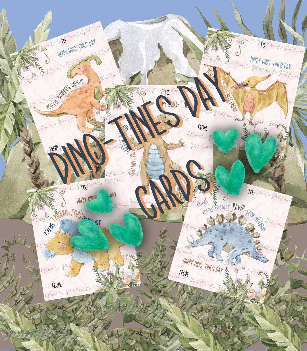 Dinosaur Valentine Tags, Kids Valentine Cards, School Valentines, T ...