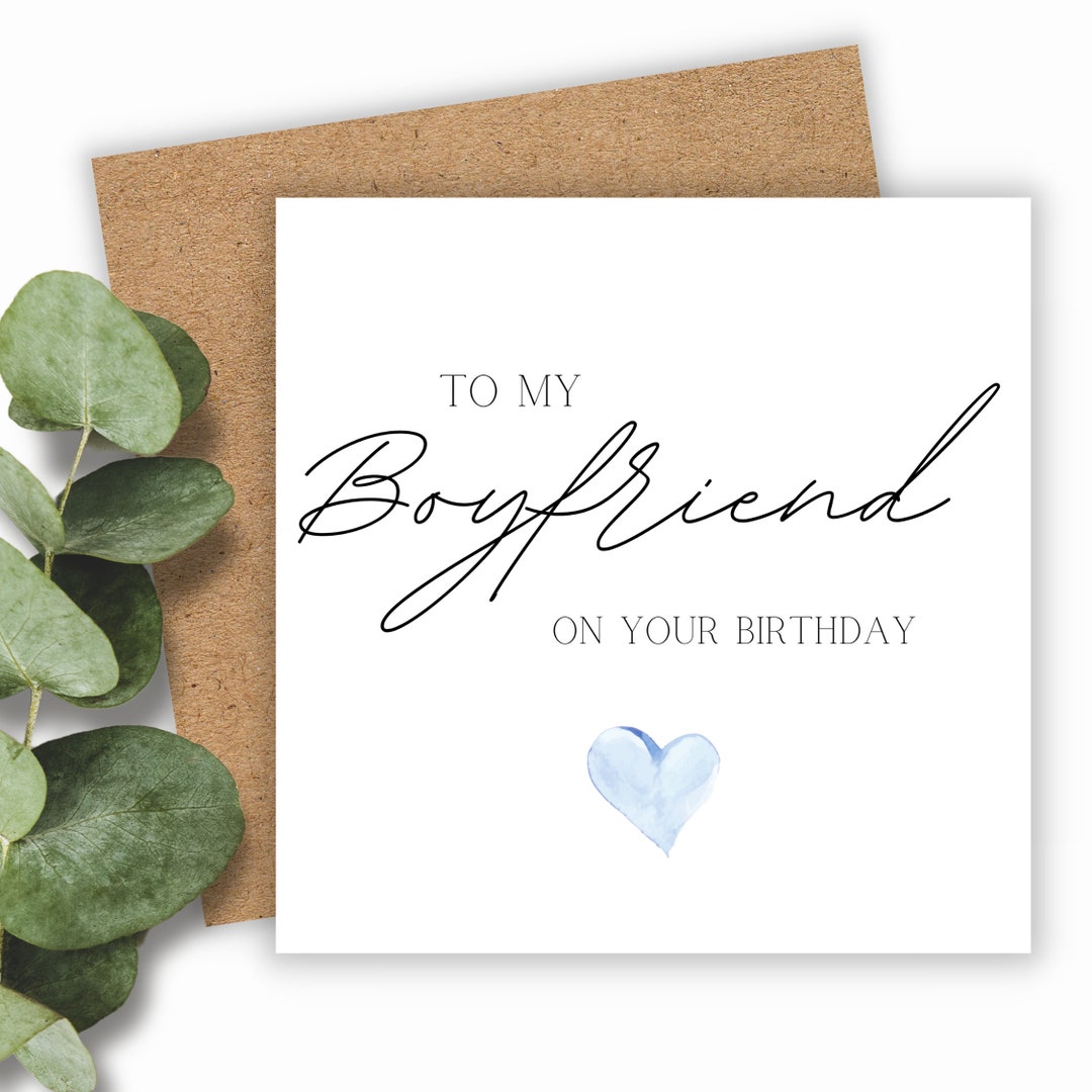 Boyfriend Happy Birthday Card Boyfriend, Bday, Love, Partner - Etsy