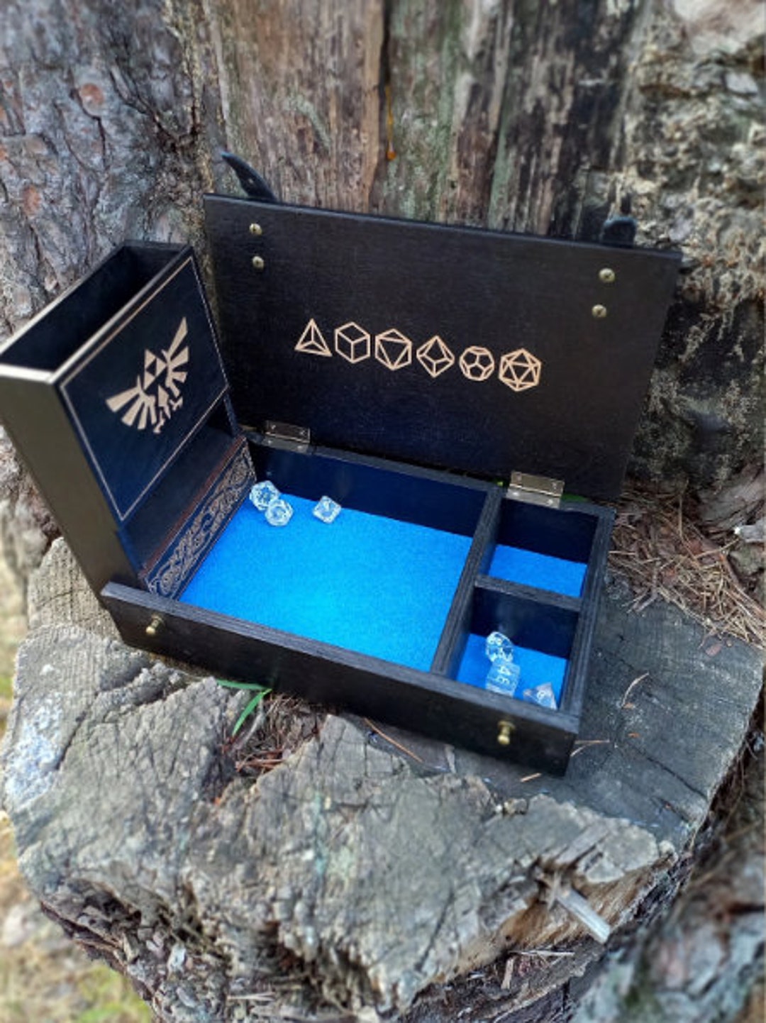 Zelda Triforce Legend of Zelda: Breath of the Wild Set Wooden Dice Tray ...