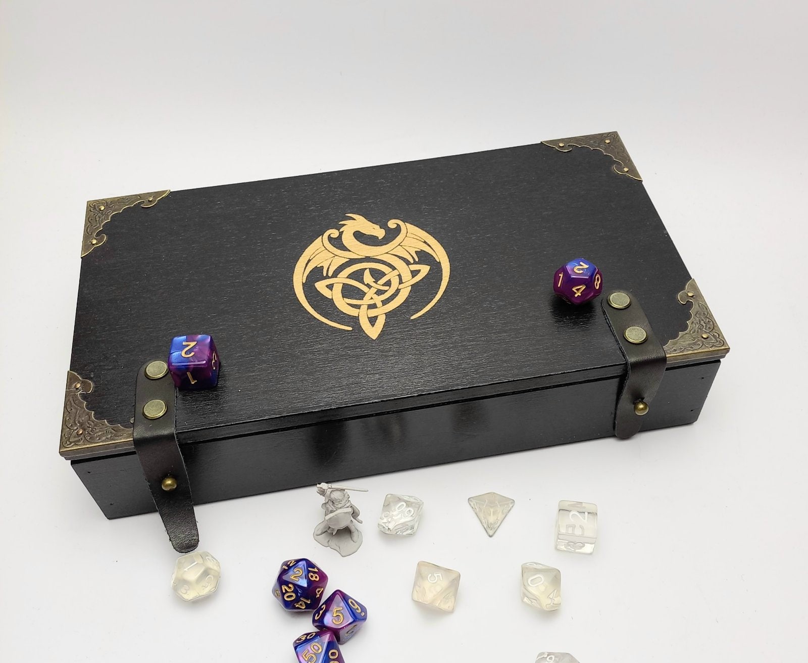 Celtic Dragon Dnd Dungion and Dragons RPG Triforce Set Wooden - Etsy