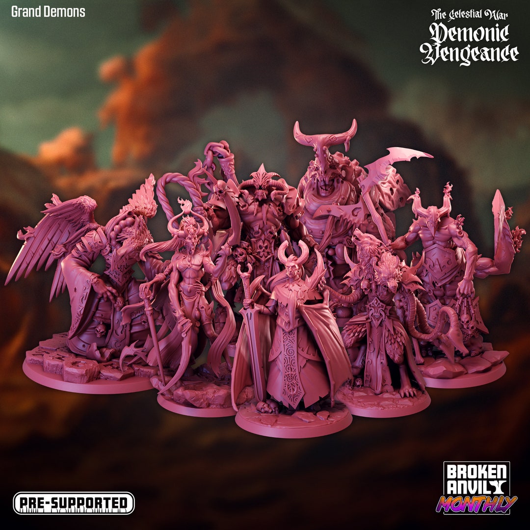 Broken Anvil: Abyssal Demons Miniature for Dungeons and - Etsy