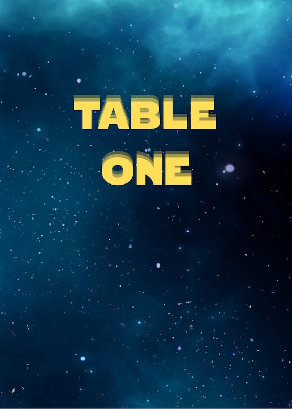 Star Wars Themed Table Numbers - Etsy