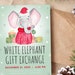 White Elephant Gift Exchange Christmas Party Invitation Secret Santa ...