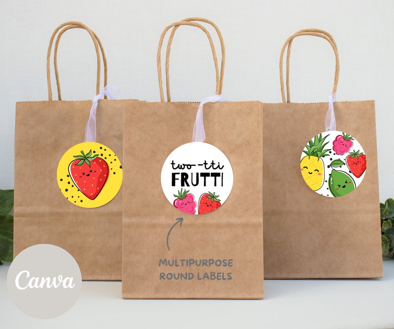 TUTTI-FRUTTI Cupcake Toppers Birthday Party Fruits Theme Printable ...