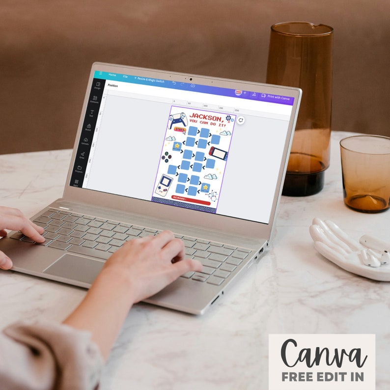 Gamer Reward Chart Kids Behavior Chart Daily Chore Video Game Chart ...