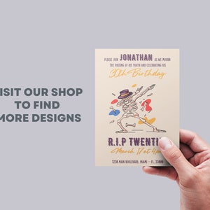 RIP Twenties Birthday Invitation: Editable 30th Invite (canva Template ...