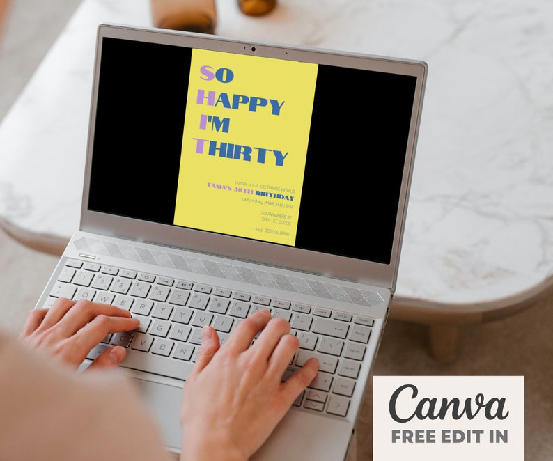 Dirty 30th Birthday Invitation Template so Happy I Am Thirty Card ...