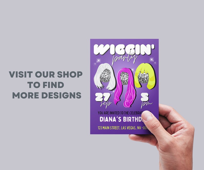 Wig Party Invitation Template: Girls Night Out, Editable Printable ...