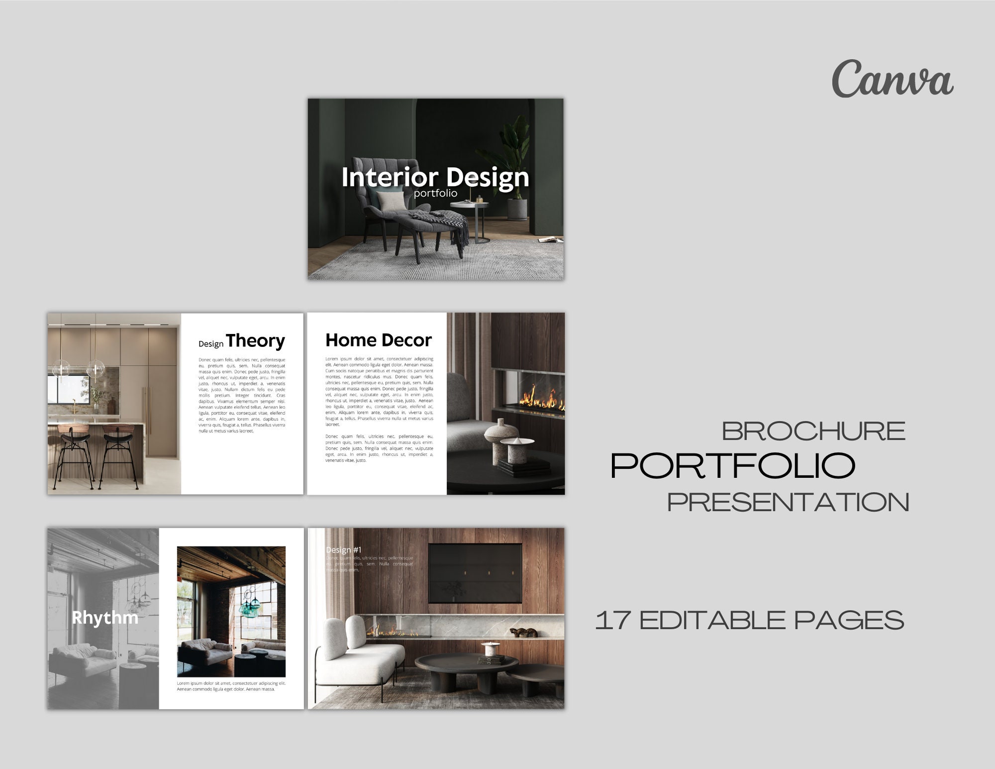 Interior Design Portfolio Template Architecture Presentation - Etsy