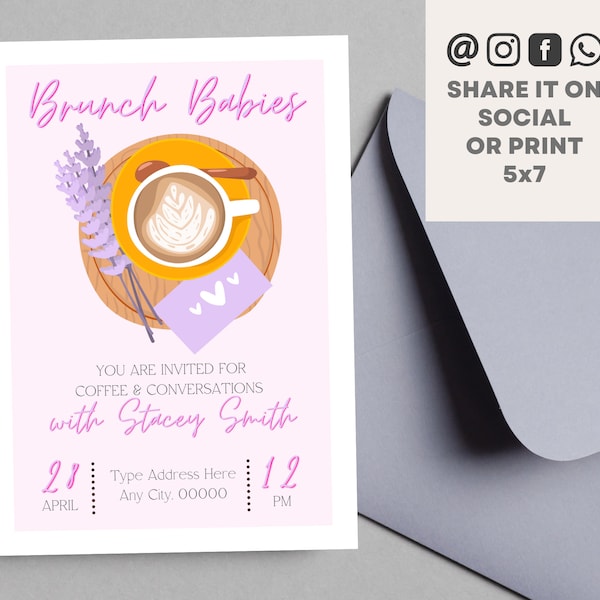 Coffee Time Invitation - Etsy