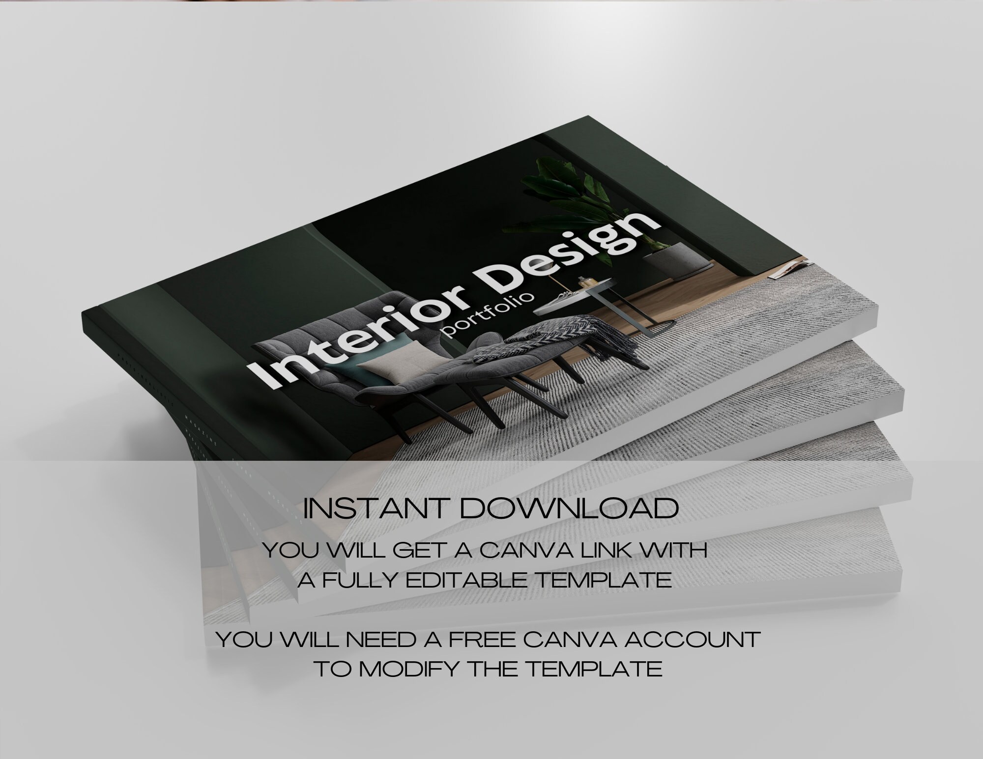 Interior Design Portfolio Template Architecture Presentation - Etsy