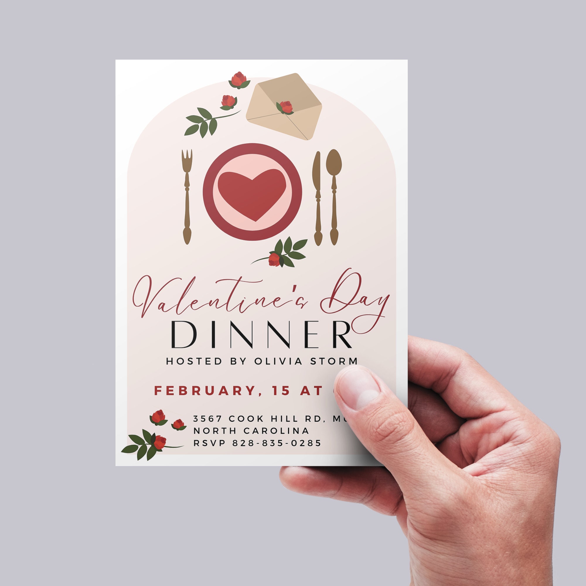 Valentine's Day Dinner Party Invitation Romantic Night Galentine's Day ...