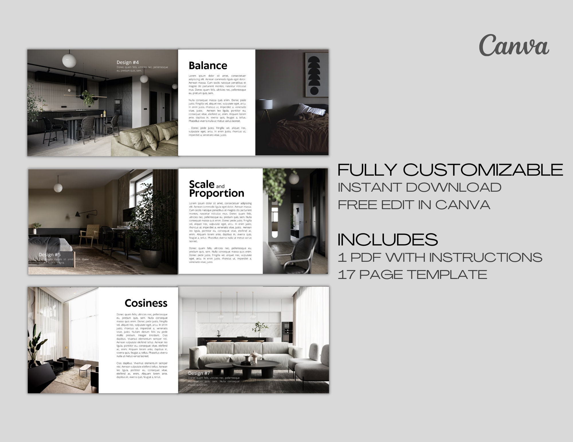 Interior Design Portfolio Template Architecture Presentation - Etsy