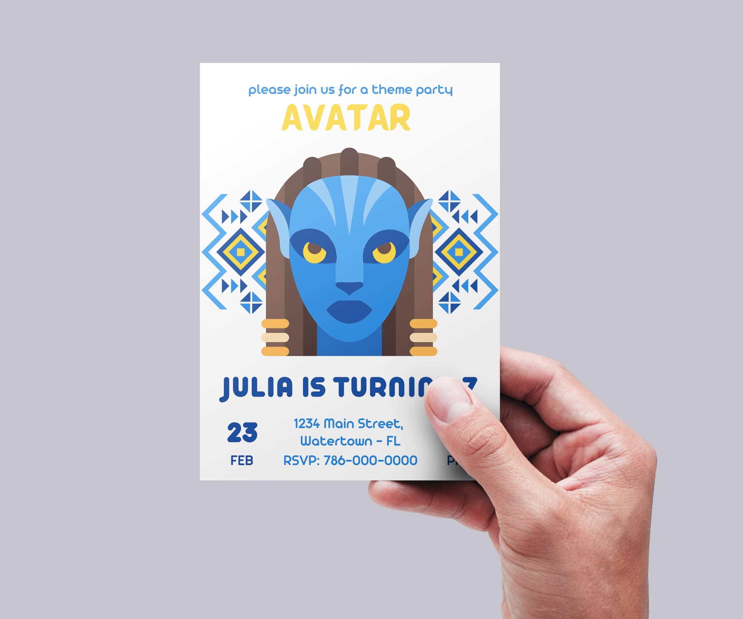 Avatar Movie Birthday Invitation Template | Avatar Party - Editable ...
