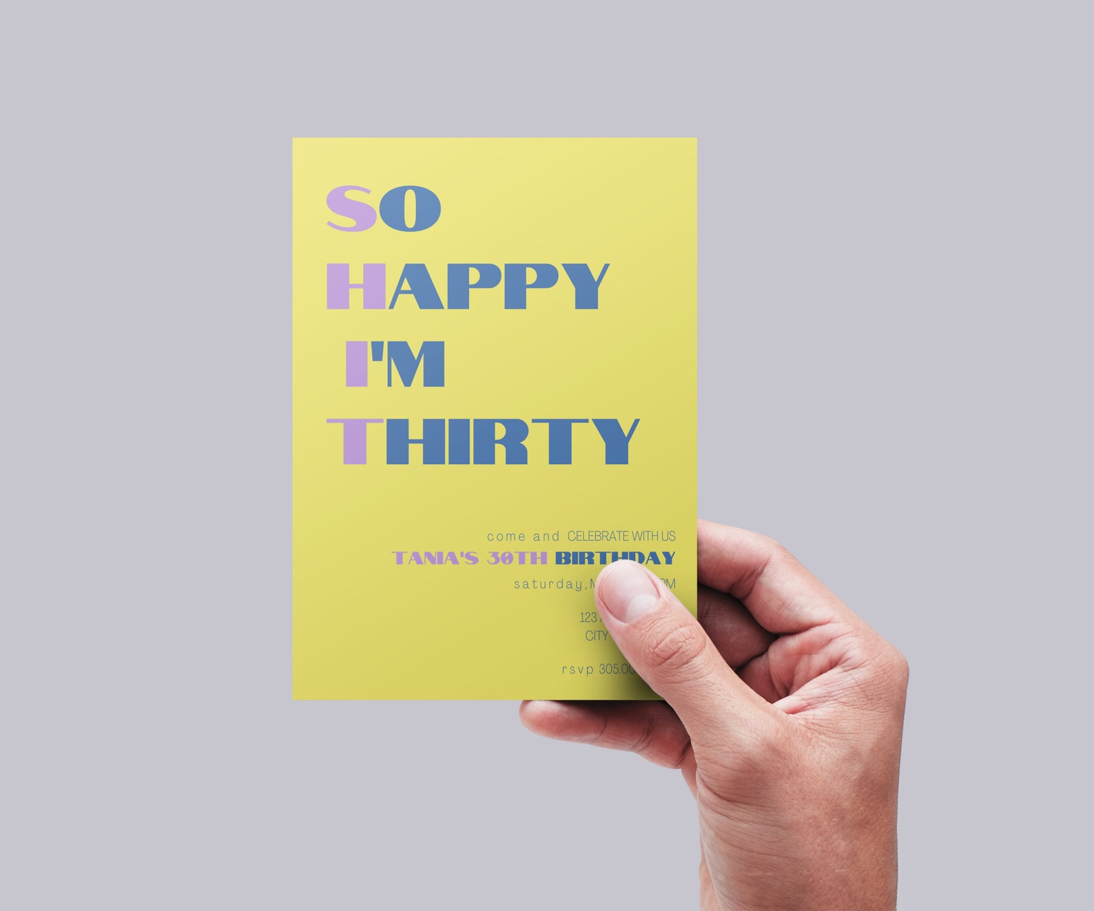 Dirty 30th Birthday Invitation Template so Happy I Am Thirty Card ...