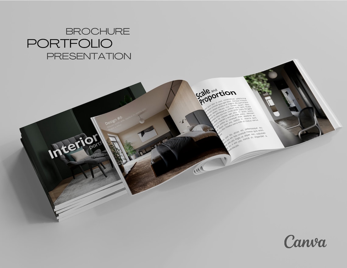 Interior Design Portfolio Template Architecture Presentation - Etsy