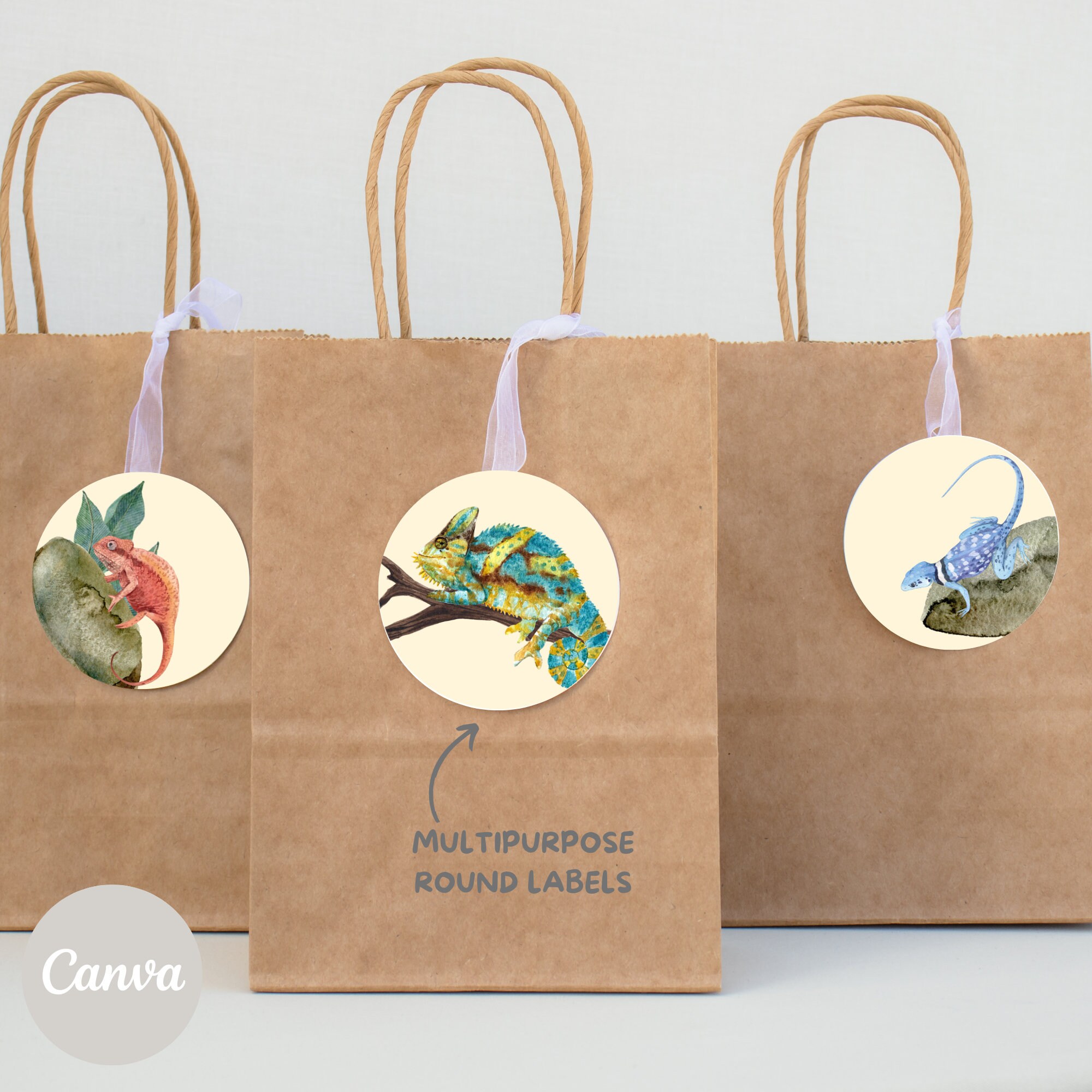 Reptile Cupcake Toppers: Lizard, Snake, Chameleon (digital Download) - Etsy