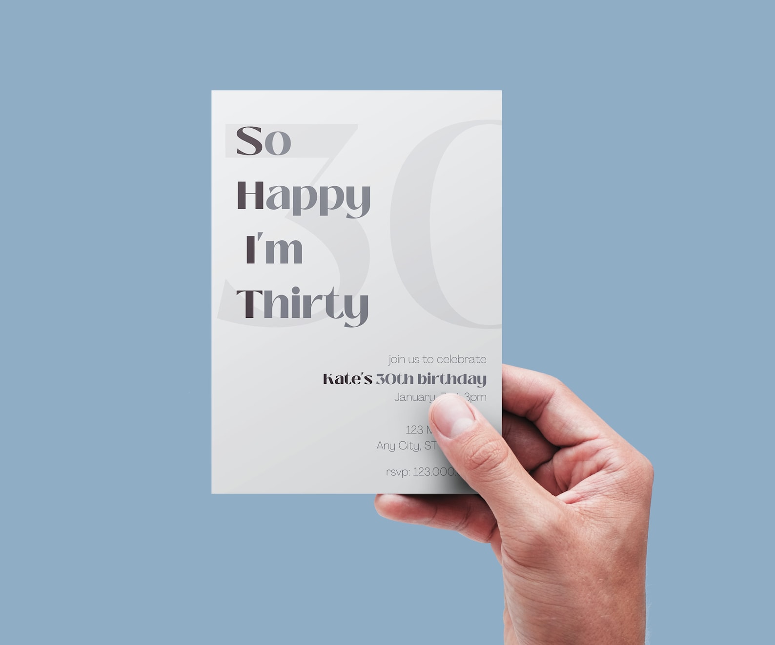 Dirty 30th Birthday Invitation Template so Happy I Am Thirty Card ...