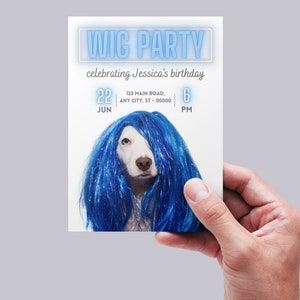 Wig Party Invitation Template: Girls Night Out, Editable Printable ...