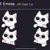 Cute Go Jo Cat jjk PNG Tuber Stream Assets Cam reactive PNG Twitch ...
