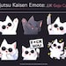 6 Cute Go Jo Ge to Cat Emote Set Bundle "jjk" | Twitch Discord Emotes ...