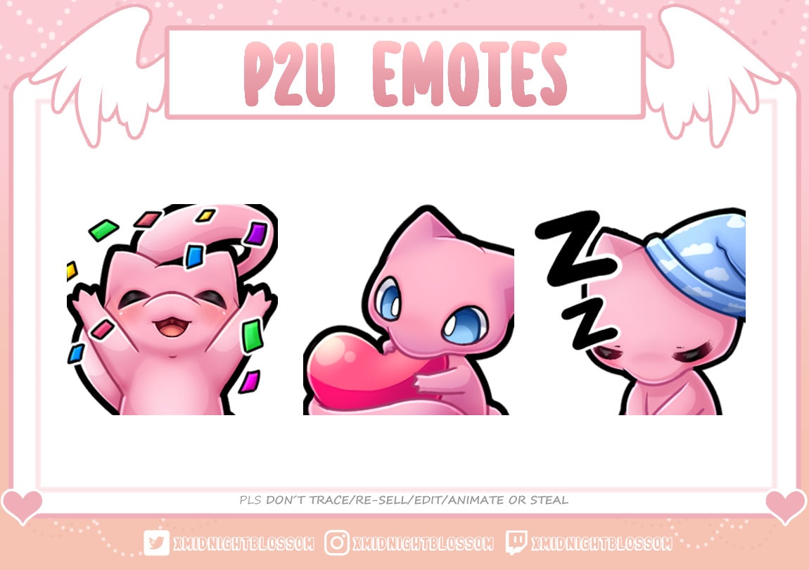 3 Mew Emotes for Twitch/discord Sticker Emote for Streamer - Etsy