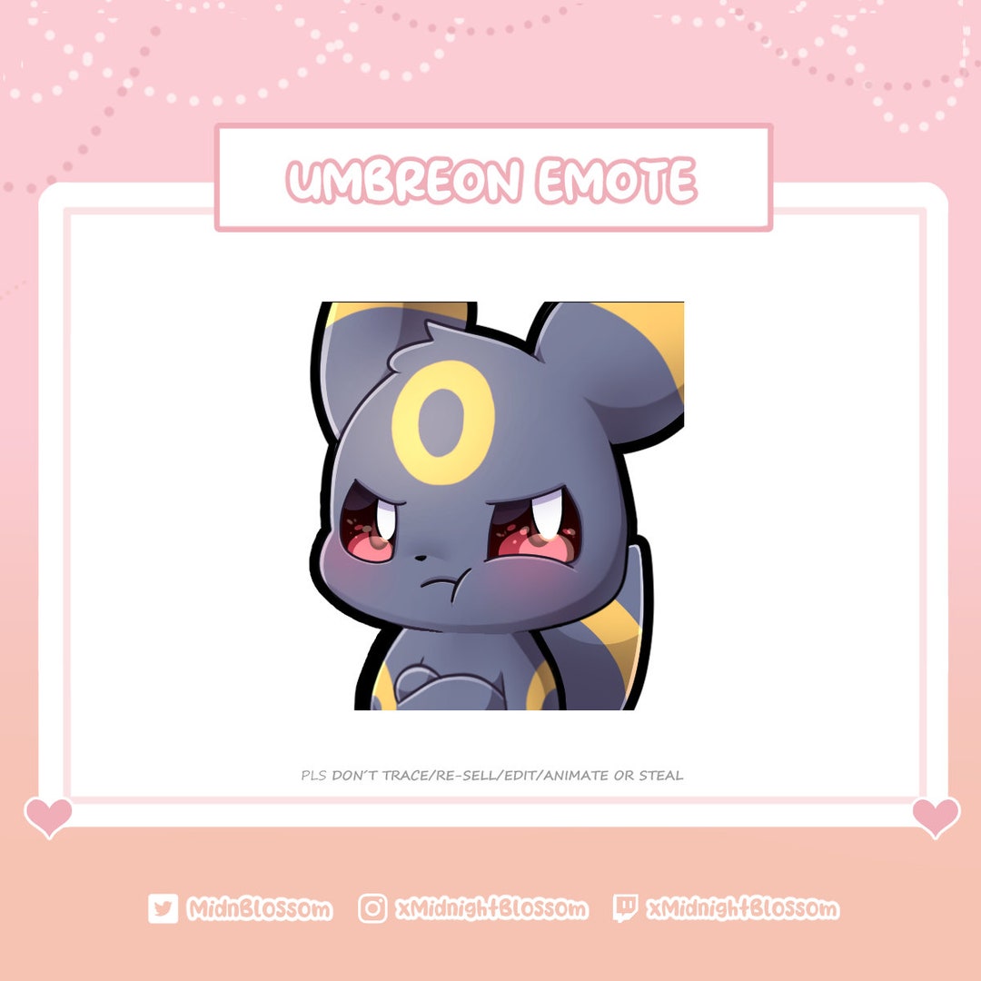Umbreon Nachtara "pout" Emote|twitch Discord Emotes | Twitch Graphic - Etsy