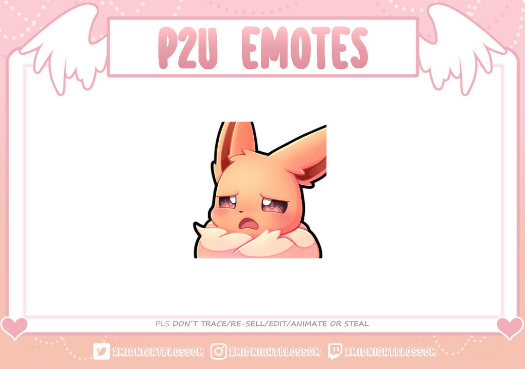 Cute Disgusting Eevee Eevee Emotes for Twitch/discord, Sticker Emote ...