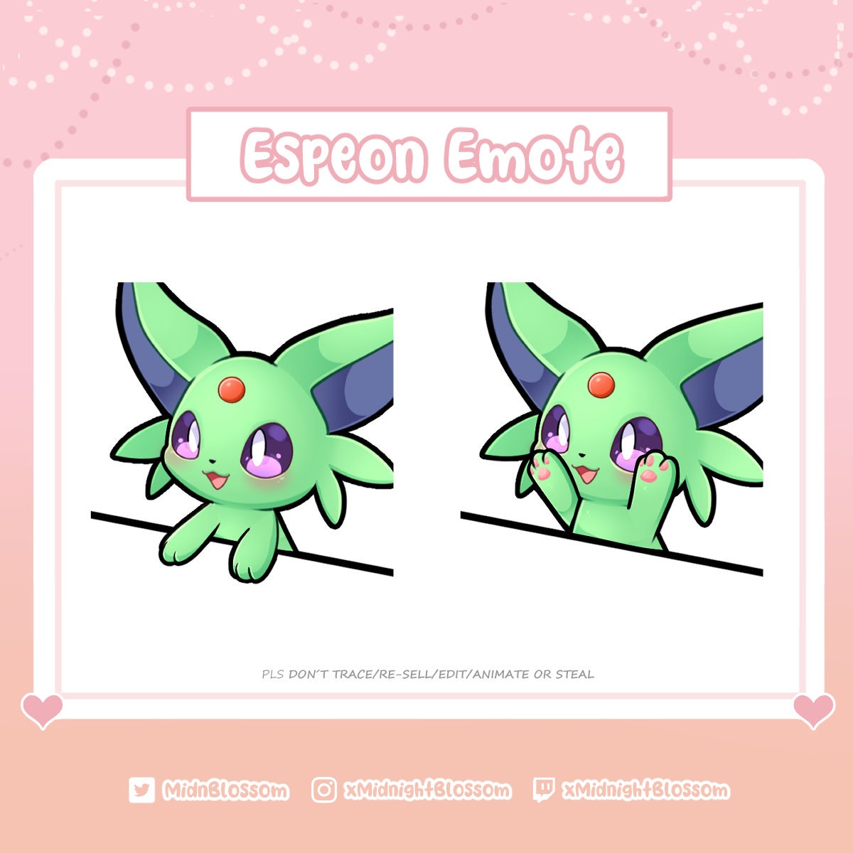 Cute Animated Tap Shiny Espeon Psiana Emote for Twitch/discord, Alert ...