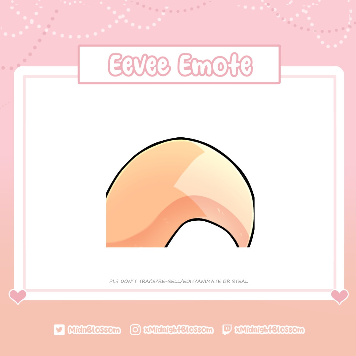 Cute Animated Wiggle Eevee Eevee Tail Emote for Twitch/discord/youtube, Alert for Streamer ...