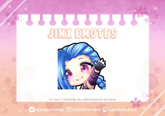 Jinx Wave Hey Hi Hello Emote for Twitch/Discord Sticker Emote - Etsy.de