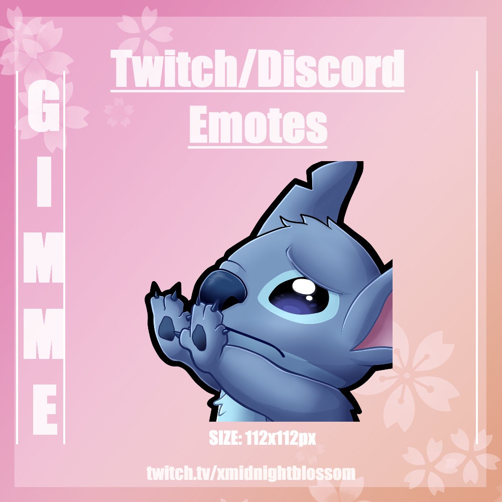 Gimme Cute Stitch Emote for Discord Twitch | Etsy