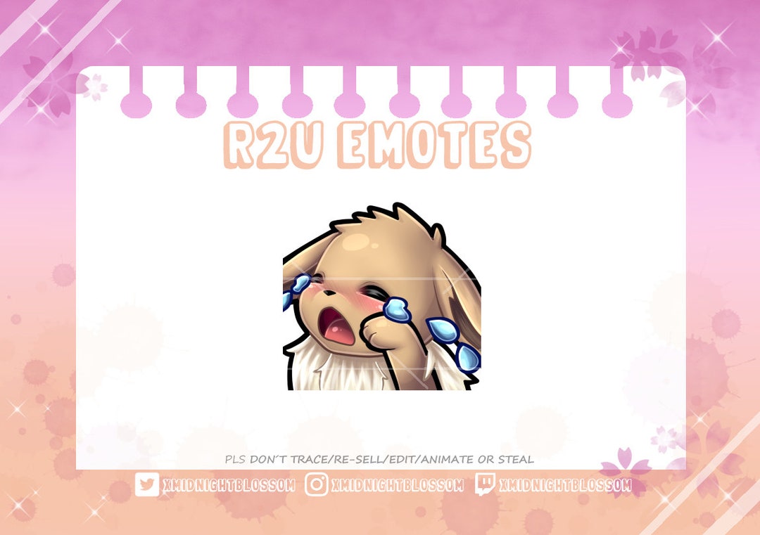 Cute Eevee Eevee Cry Crying Emote for Twitch/discord, Emote for ...