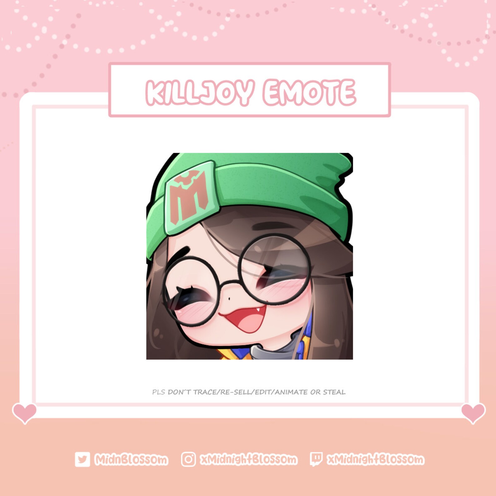 Cute Killjoy KJ "ayaya" Valorant Emote |twitch Discord Emotes | Twitch ...