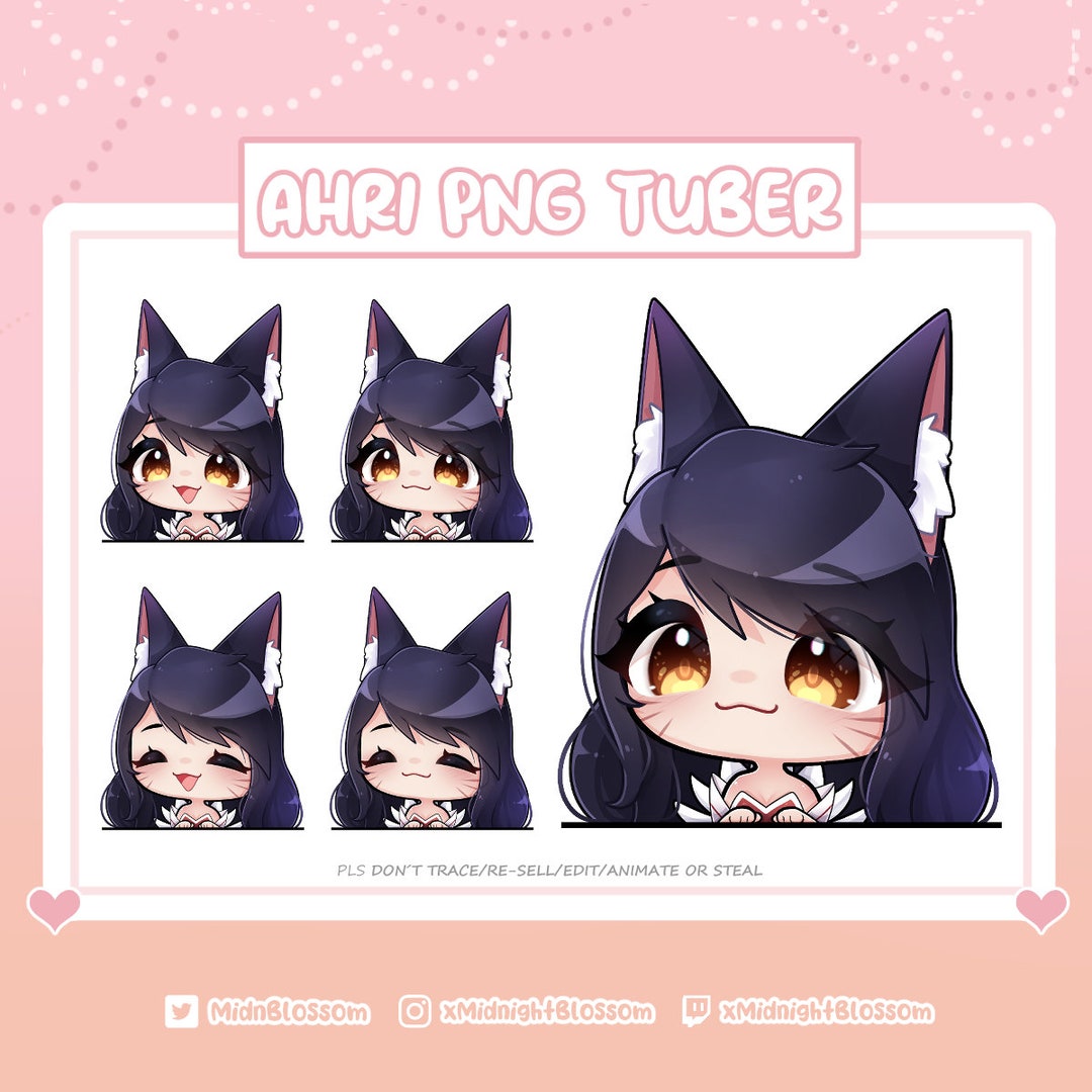Cute League of Legends Ahri | PNG Tuber | Stream Asset | Cam | Twitch ...