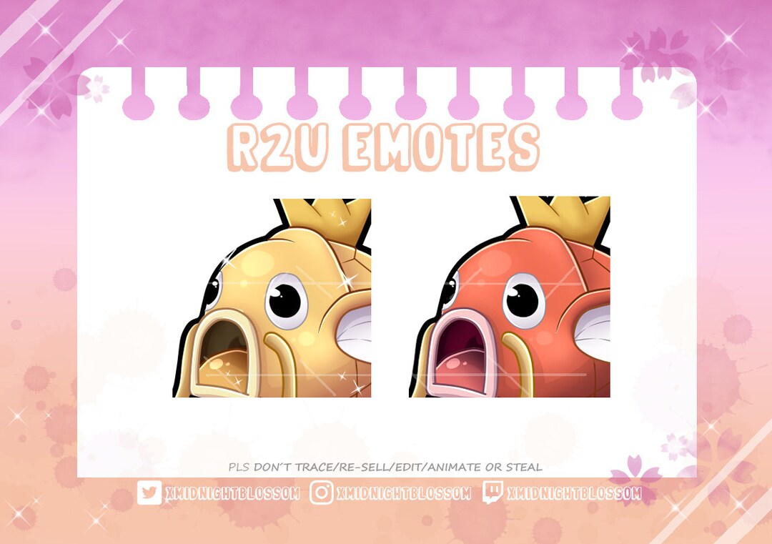 Magikarp & Shiny Magikarp Pog Emote for Twitch Discord Emote for ...