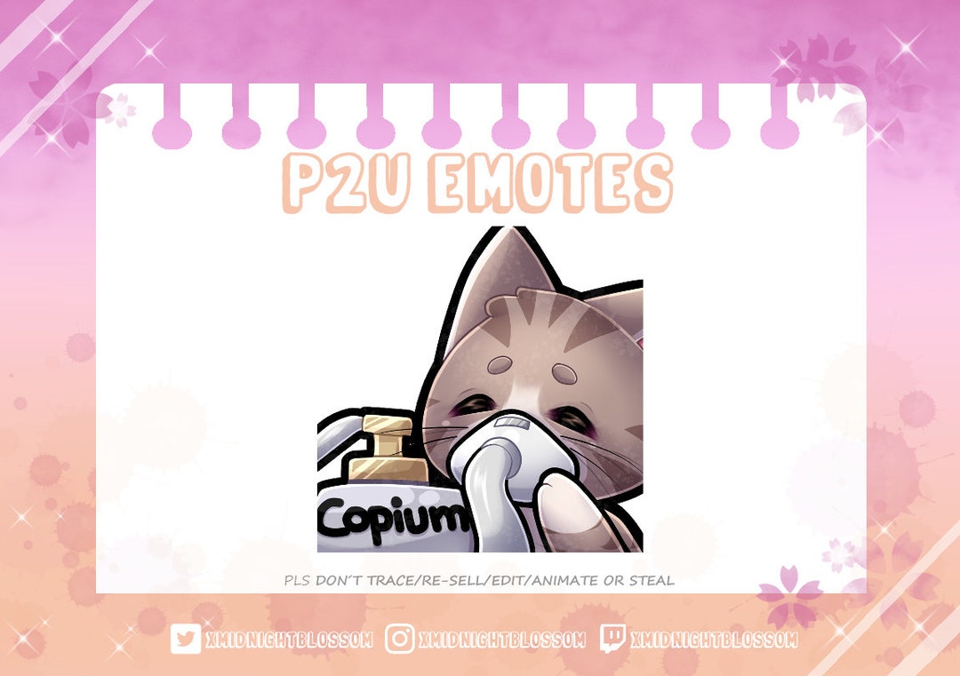 Copium Bengal Tiger Cat Neko | Twitch Discord Emotes | Twitch Graphic ...