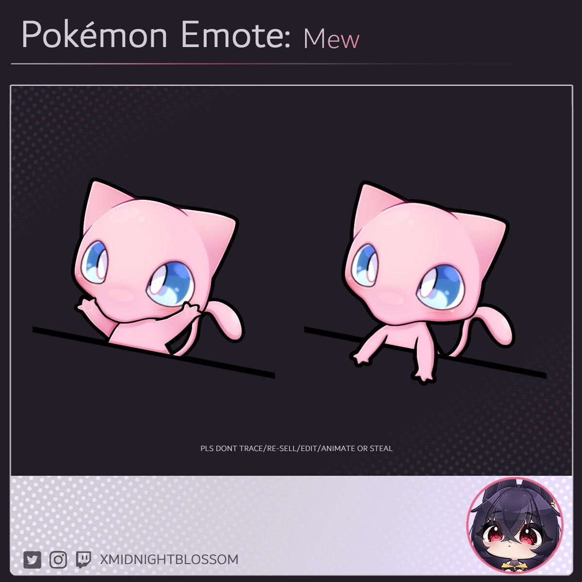 Cute Animated Tap Bongo Mew Emote for Twitch/discord Graphics for ...