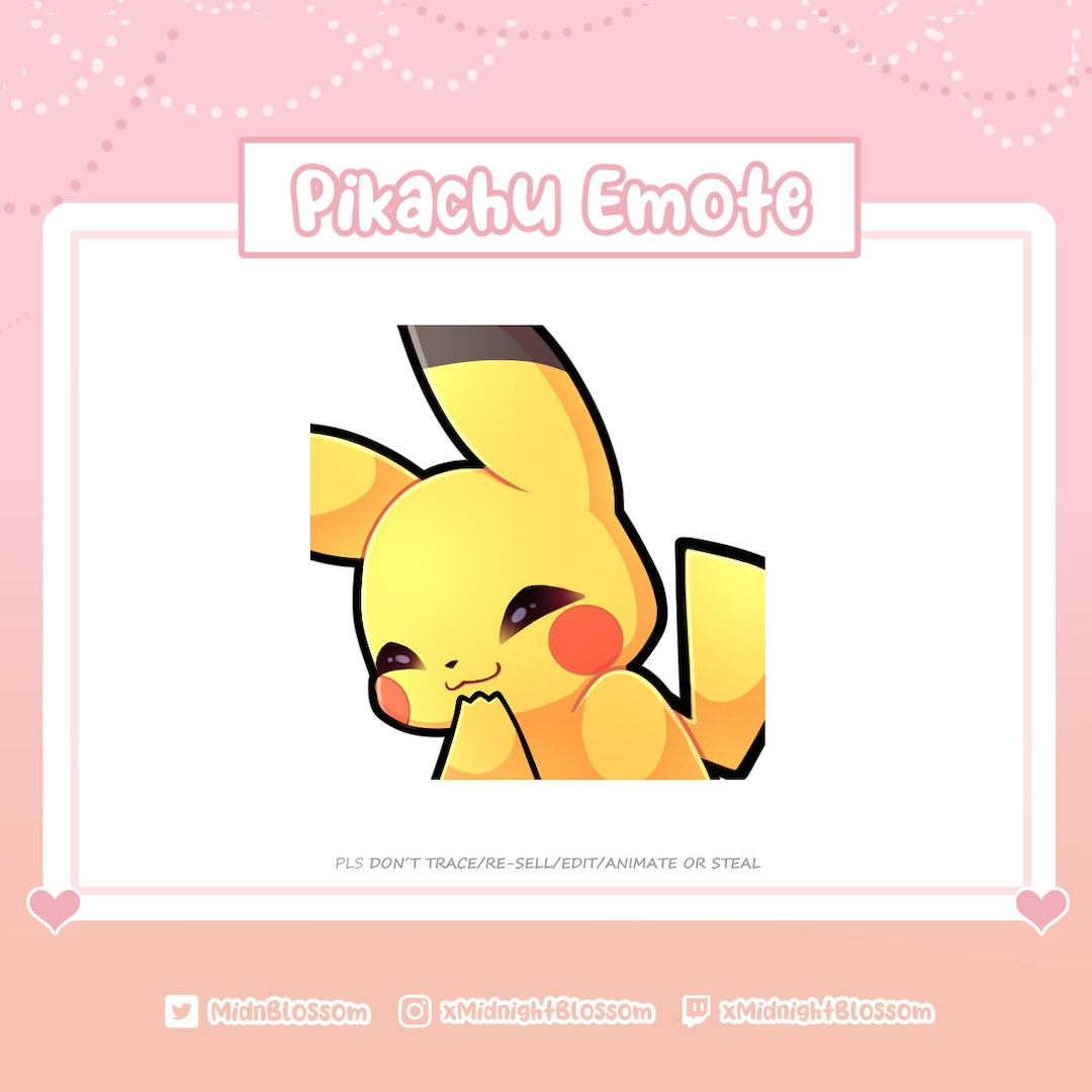 Cute Animated Pikachu Giggle Laugh Emote | Twitch Discord Emotes ...