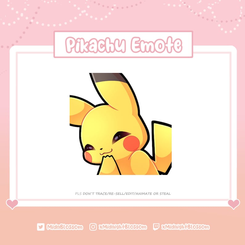 Lindo animado Pikachu Risa risa Emote Gestos de discordia de Twitch ...