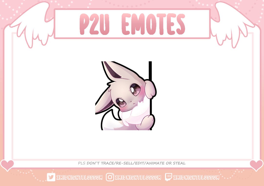 Cute Lurk Shiny Eevee Eevee Emotes for Twitch/discord, Sticker Emote ...