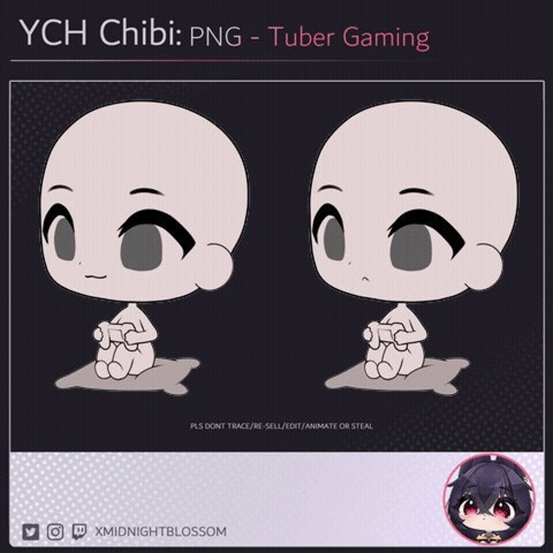 Customizable Ych Chibi Gaming PNG Tuber Commission || Streaming ...