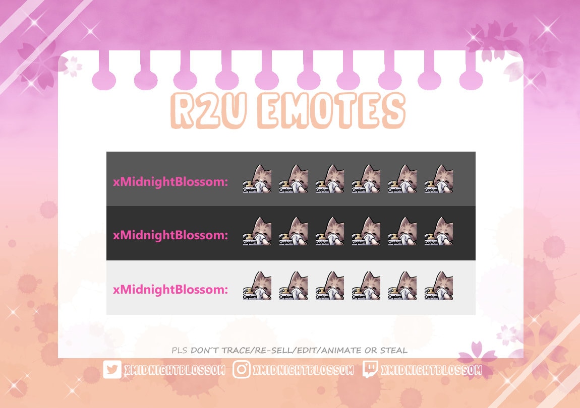 Copium Bengal Tiger Cat Neko Twitch Discord Emotes Twitch Graphic - Etsy