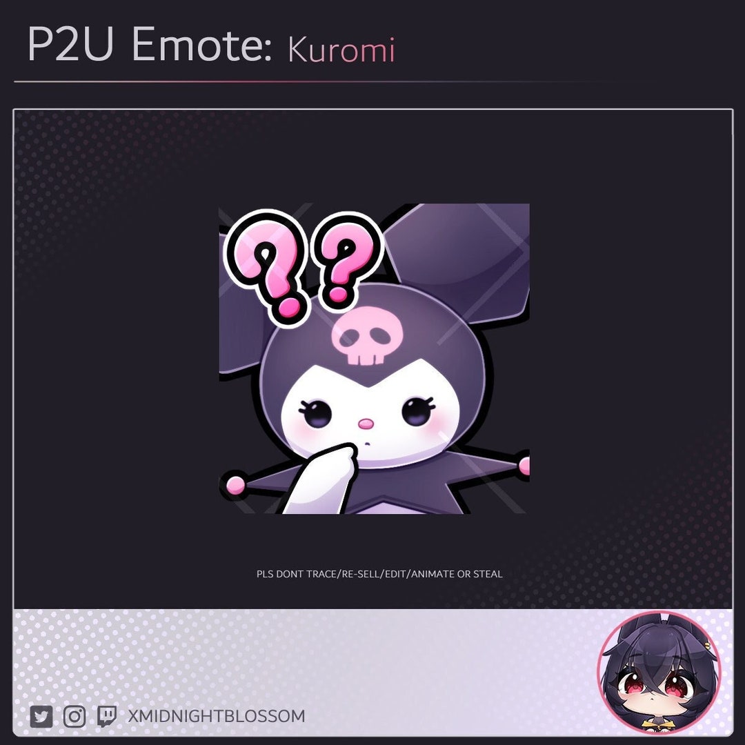 Kuro Mi "confused" "question Mark" Emote |twitch Discord Emotes ...