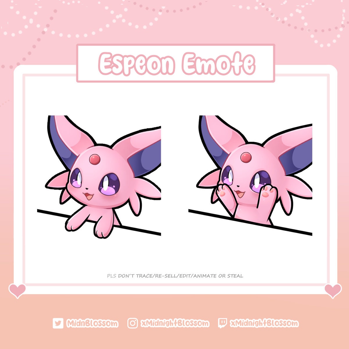 Cute Animated Patpat Taptap Bongo Espeon Psiana Emote for Twitch ...
