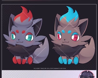 Cute Zorua | PNG Tuber | Stream Asset | Cam |reactive PNG | Twitch ...