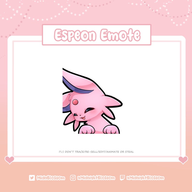 Cute Animated Happy Dance Jam Espeon Psiana Emote for Twitch/discord ...