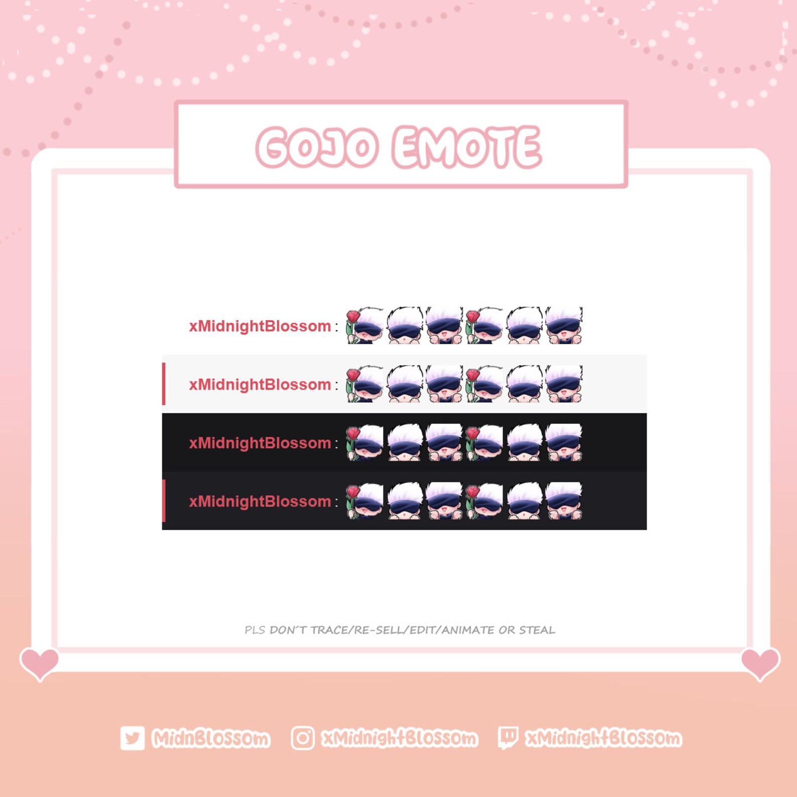Cute Shrug Go Jo Emotes "jjk" | Twitch Discord Emotes | Twitch Graphic ...