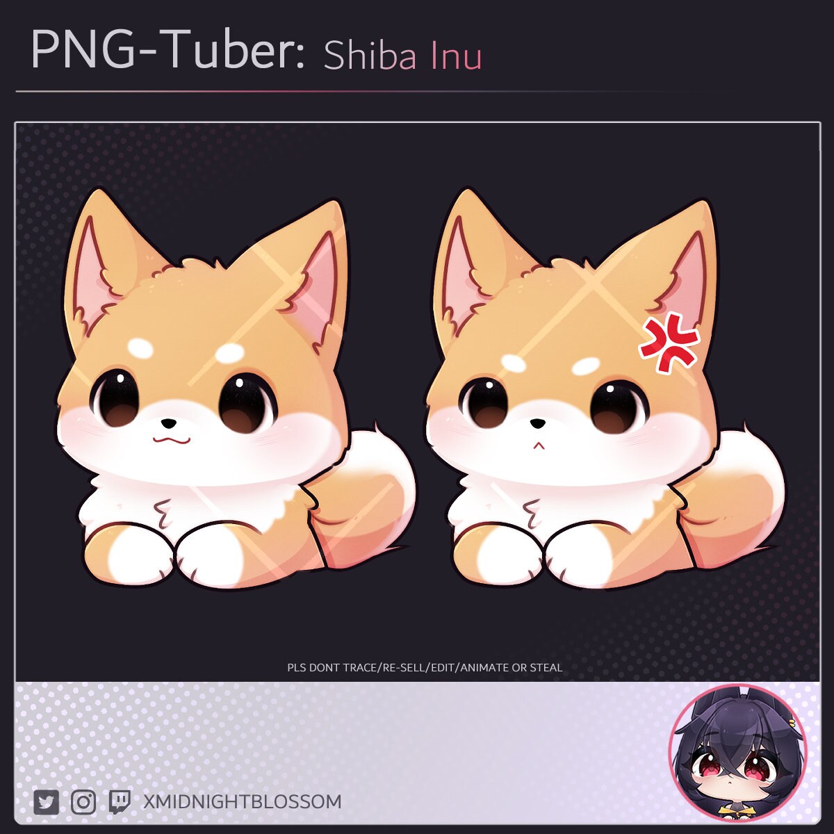 Cute Shiba Inu / Akita Inu / Corgi Chibi | PNG Tuber | Stream Asset ...